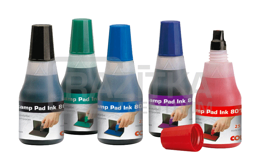 Náhradní polštářky pro razítka, razítkové barvy a podušky